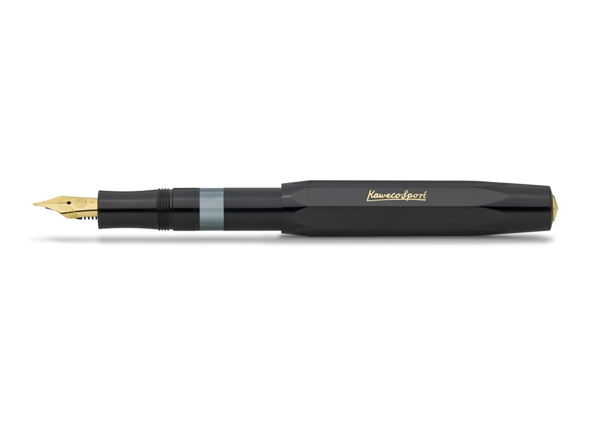 Kaweco Piston Sport Classic Fountain Pen - Black/Gold – Write Love